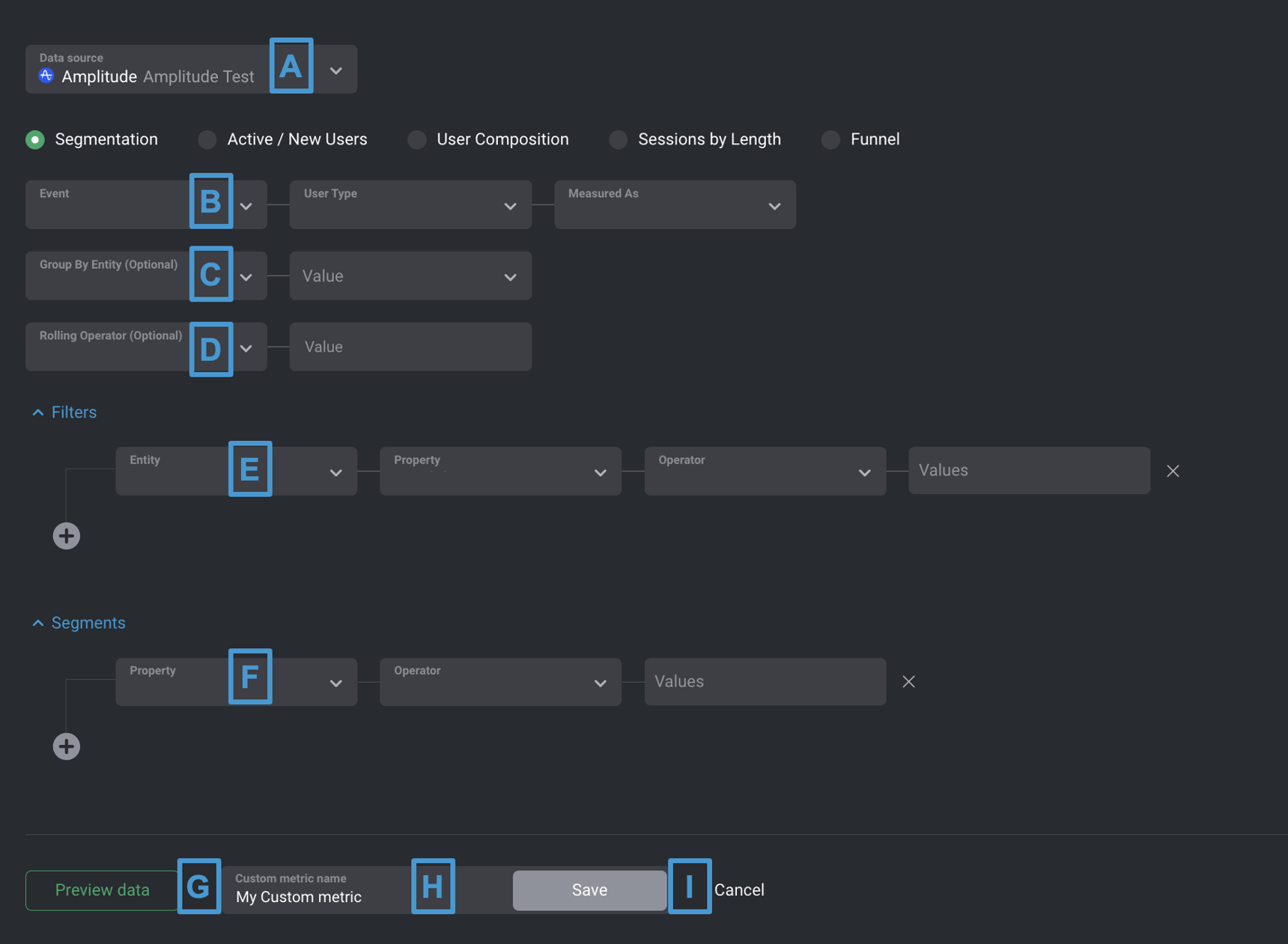 Overview: Metric Builder for Amplitude (Segmentation)